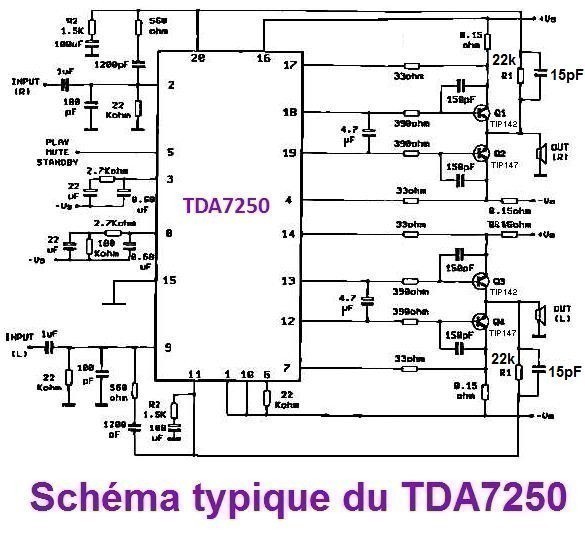 Ampli sono à TDA7250 2 x 200W : réalisation - Astuces Pratiques