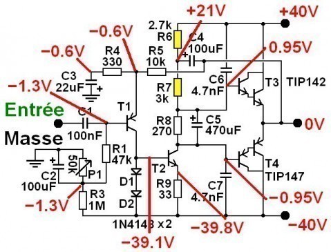 Ampli ultra simple 50W à 200W (schéma) - Astuces Pratiques