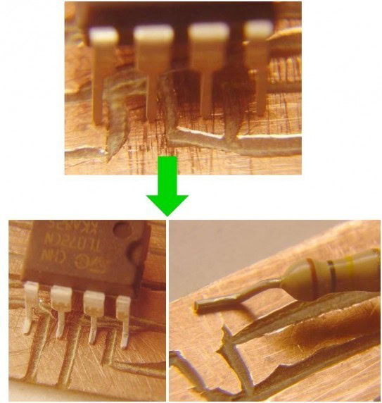 Composant électronique traditionnel monté en CMS - Astuces Pratiques