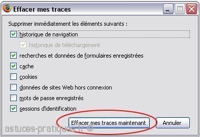 Effacer ses traces de navigation sur FireFox - Astuces Pratiques