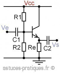 Le transistor bipolaire: collecteur commun