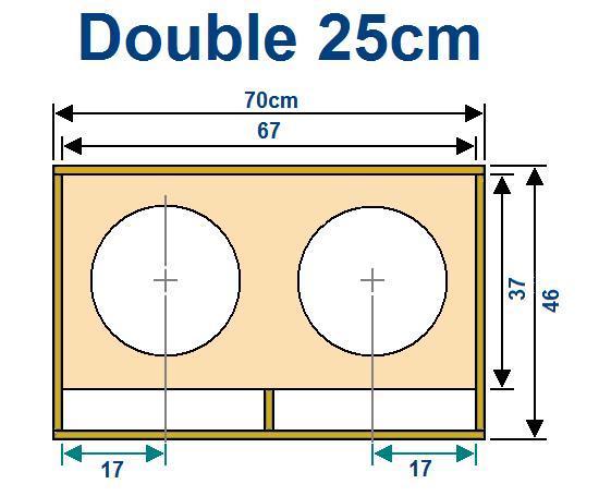 Plan caisson de basse double 25cm - Astuces Pratiques