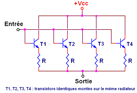 Transistor en parallèle et résistance - Astuces Pratiques
