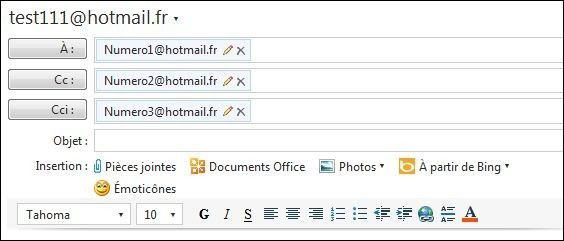 Envoyer un mail en copie carbone invisible sur Hotmail - Astuces Pratiques