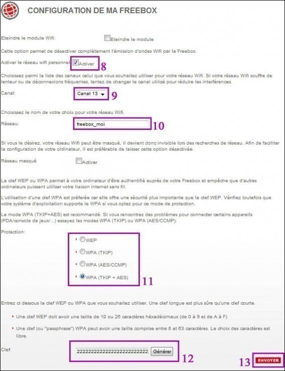 Changer la clé wifi sur freebox et configuration - Astuces Pratiques
