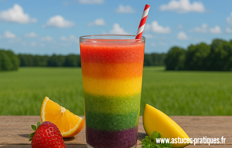 Recette Cocktail Smoothie Rainbow - Astuces Pratiques